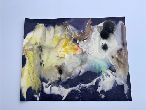 Engstrom PAINTING ABSTRACT VINTAGE EXPRESSIONISM RARE MODERNISM mid ...