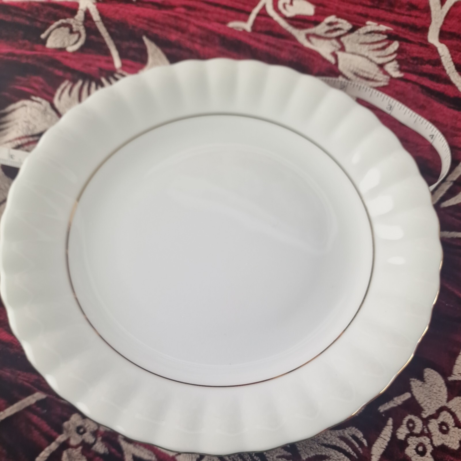 Vintage Chodziez Poland Iwona White/Gold Rim, Side Bread Plate 6¾ ...