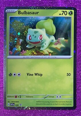 Pokemon Scarlet & Violet 151 Bulbasaur SVP 046 Cosmos Holo Black Star ...
