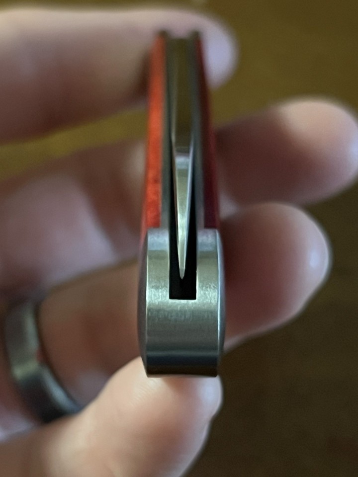 Jack Wolf Knives Equal End Red Bone Pocket Knife - Gateway Series Sold ...