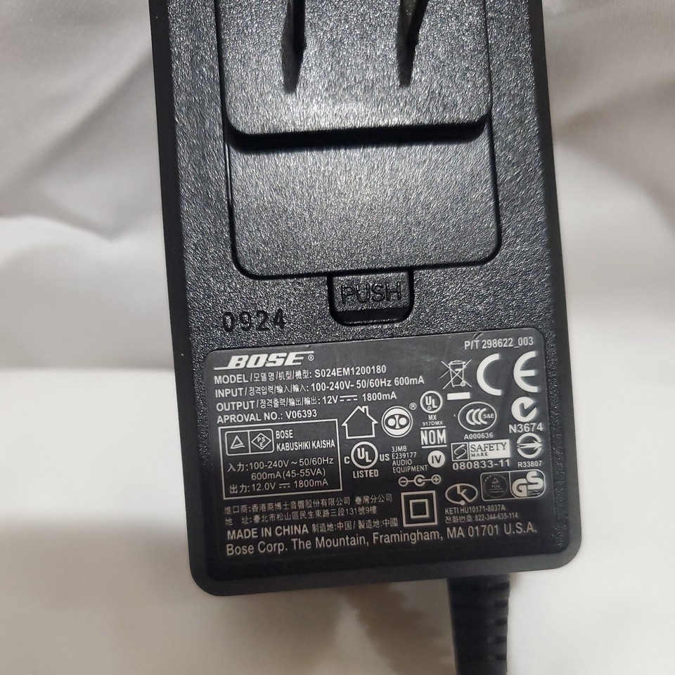 Genuine Bose S024EM1200180 AC Adapter 12V 1.8A Power Supply Charger | eBay