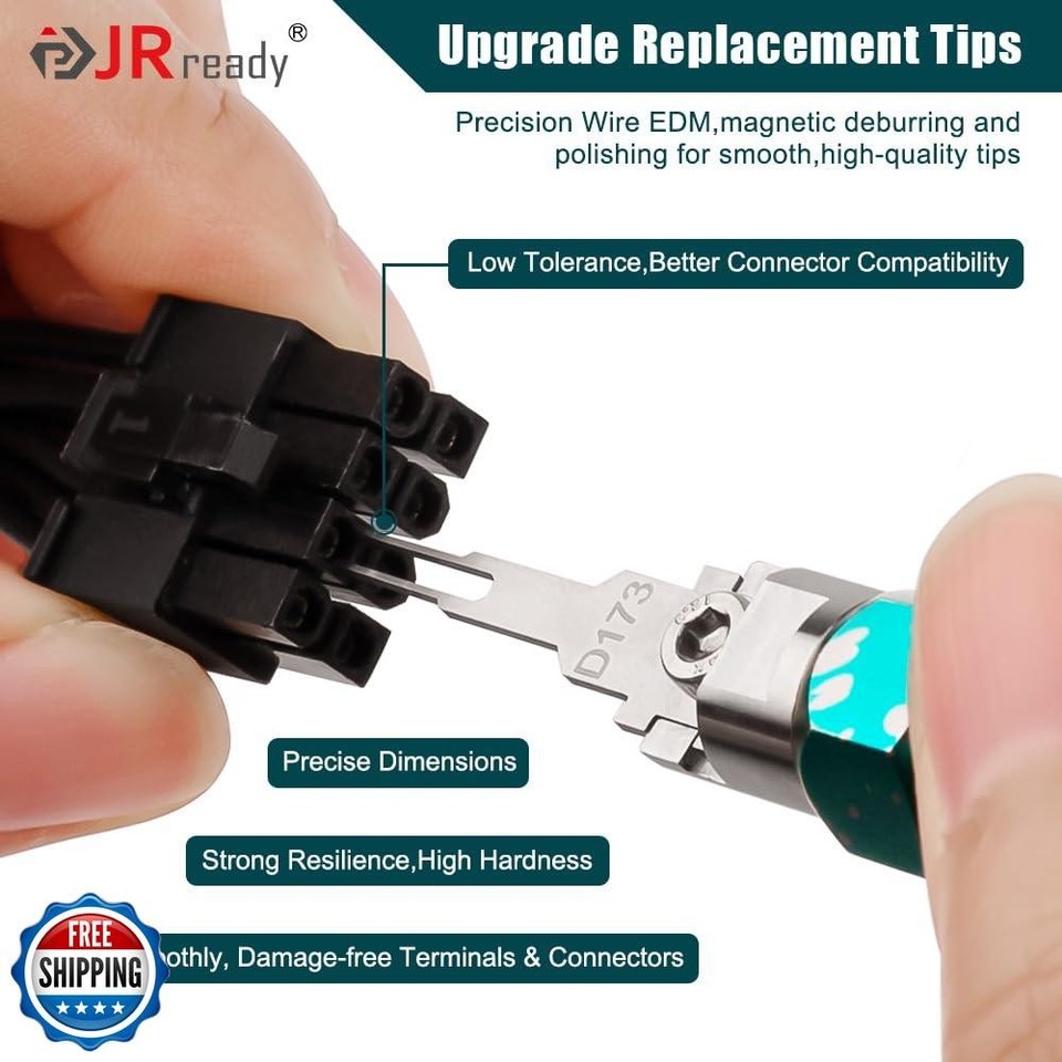 JRready ST5255-05 Pin Extractor Tool Kit Terminal Removal Tool with 5PCS Repl | eBay