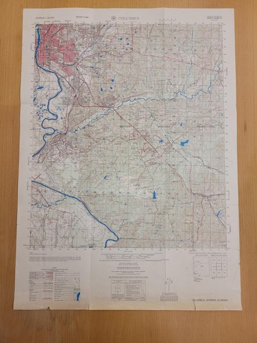 1959 Map of Columbus, Georgia by Army Map Service - Fort Benning | eBay