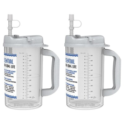 (2) 32 oz Hospital Mugs – Water Is Essential – Insulated Travel Mugs ...