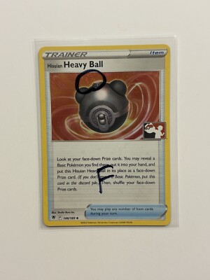 Hisuian Heavy Ball 146/189 SWIRL Holo Pokemon Prize Pack Astral ...