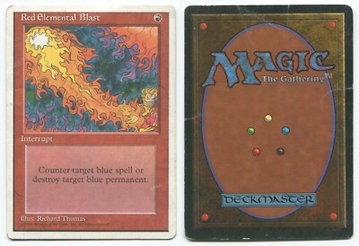 1995 Magic The Gathering (MTG) - 4th Edition: Red Elemental Blast ...