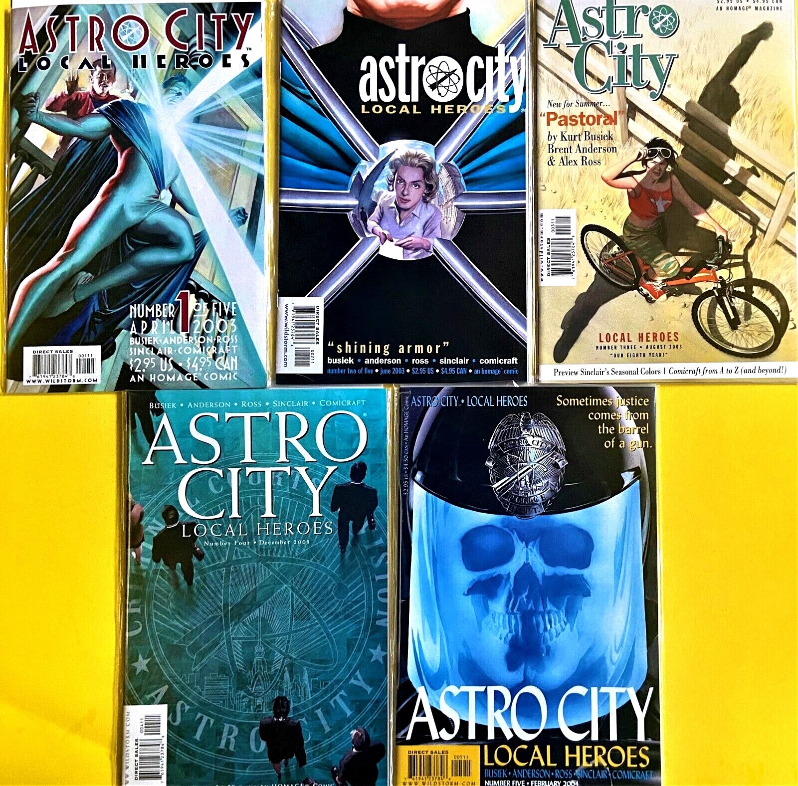 ASTRO CITY - LOCAL HEROES 1 2 3 4 5 OF 6 FULL SET - ALEX ROSS PAINTED ...