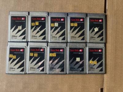 10PCS Sandisk 256MB industrial grade PCMCIA PC CARD ATA FLASH CARD | eBay