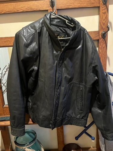 Reed Sportswear Leather Jacket Black 42 With Liner | eBay