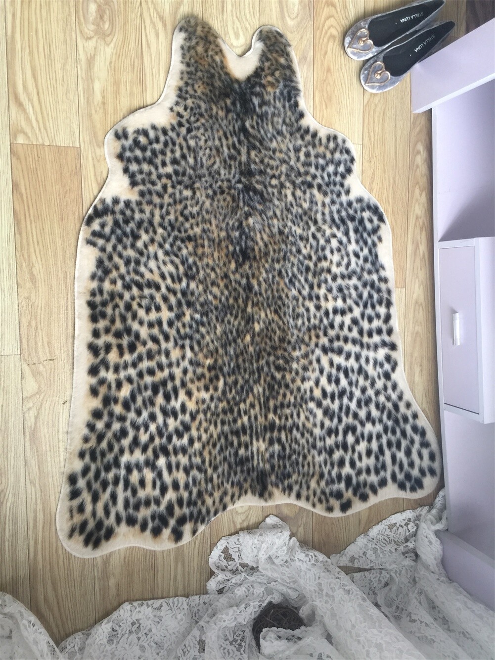 Faux Fur Animal Print Hide Skin Rug Cowhide Area Rug Floor Mat Carpet ...