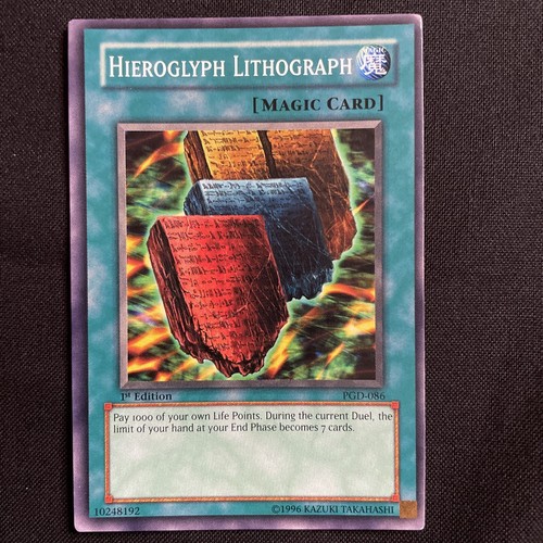 Hieroglyph Lithograph - PGD-086 Pharaonic Guardian 1st Ed Yugioh Card ...