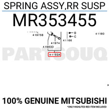 Genuine OEM Mitsubishi 4150A257 Spring ASSY RR Susp for sale online | eBay