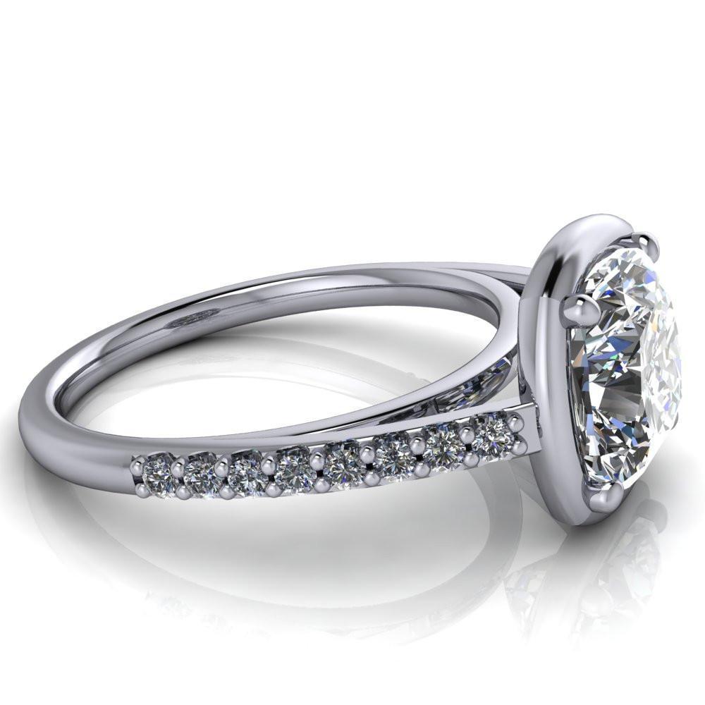 3.60Ct White Cushion Stone Bridal Set Wedding Engagement Ring In 935 ...