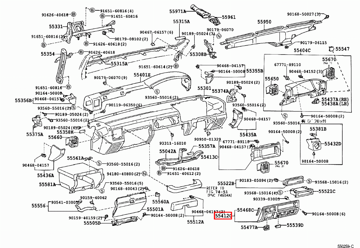 Genuine LandCruiser HZJ70 HJ75 HDJ79 Lower Dash Heater Control Surround ...