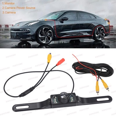 Car Rear View Camera Reverse Backup Camera Night Vision License Plate ...