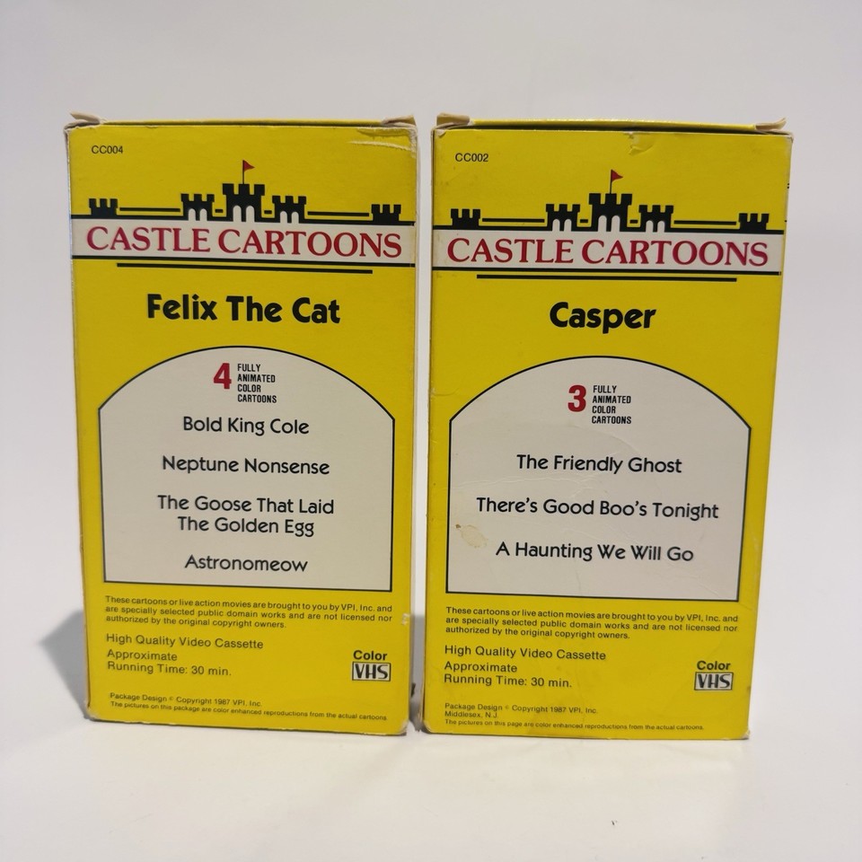 Casper & Felix The Cat Vintage 80s Castle Cartoons VHS | eBay