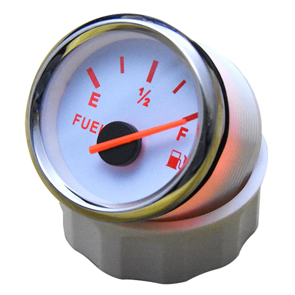 2" 52MM Bezel Gas Fuel Level Gauge Analogue LED Car Marine Boat ...