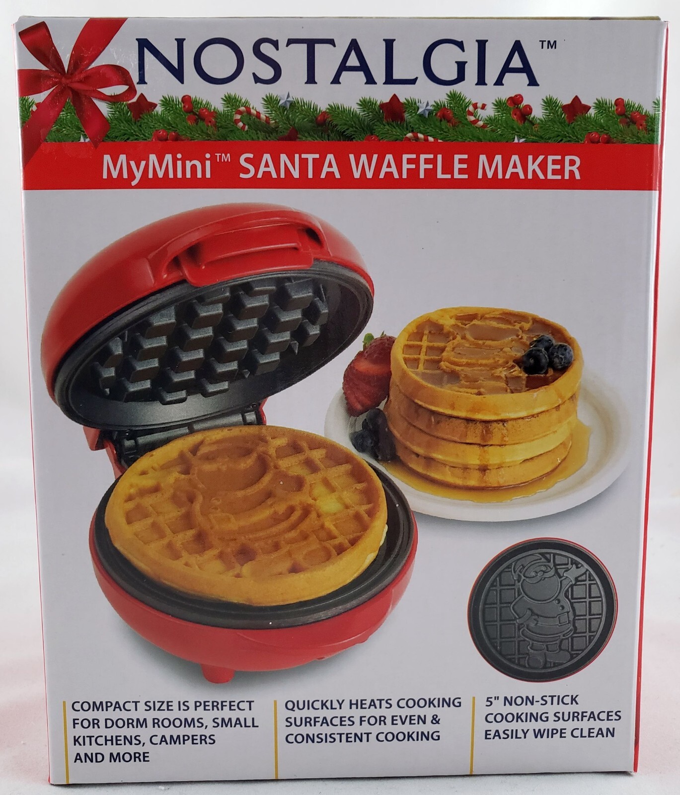 Nostalgia My Mini Santa Waffle Maker | eBay