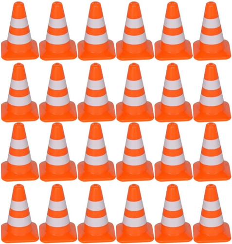 NUOBESTY Mini Traffic Cones 50Pcs Miniature Traffic Cones Mini Traffic ...