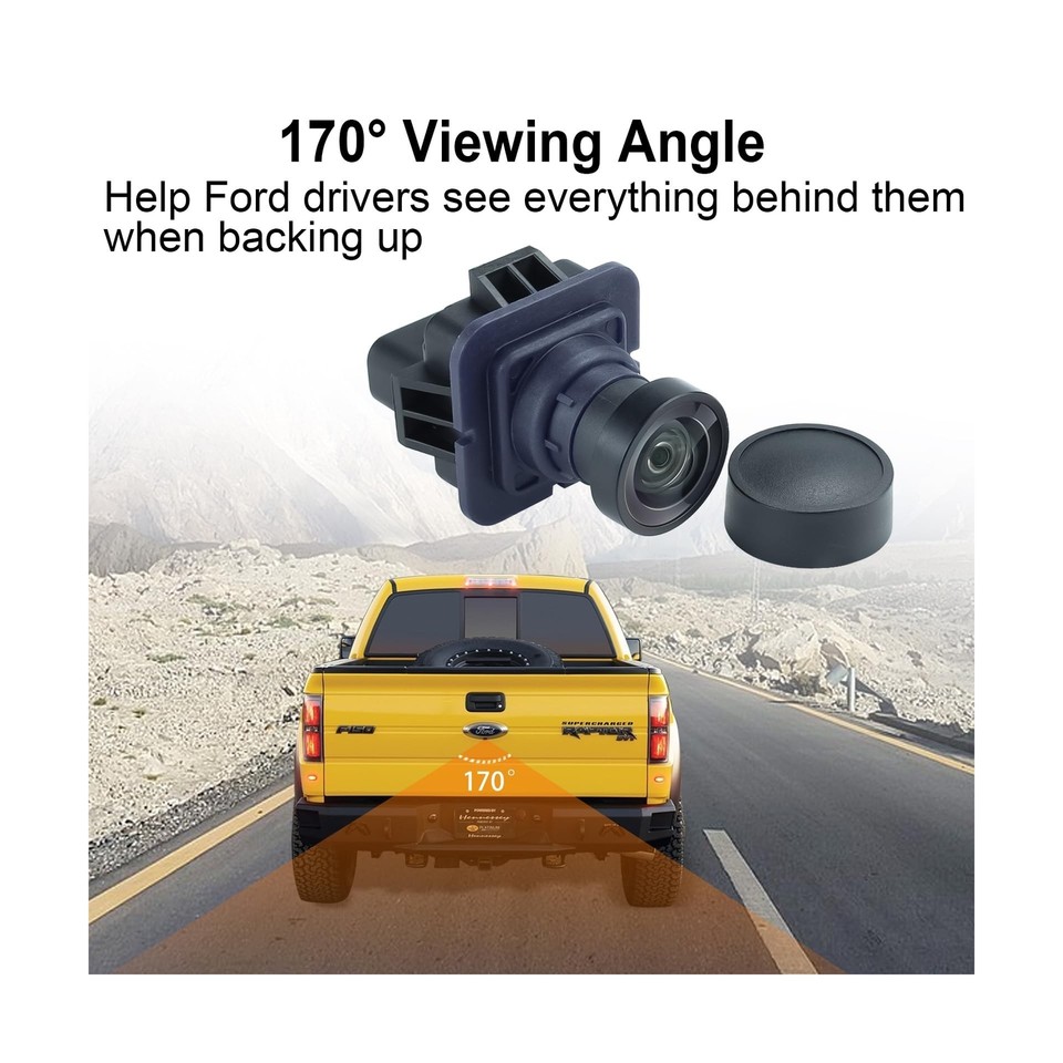 Rear View Back Up Camera Kit with Ford Tailgate Emblem Backup Camera ...