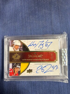17-18 UD Splendor Splendid Signatures PoE Dual SAGM Wayne Gretzky ...