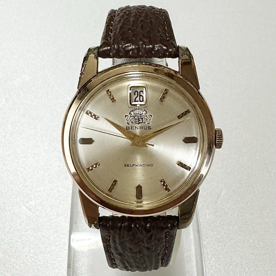 BENRUS Jungle Master Medallion Silver Dial Vintage watch Automatic 1960 ...