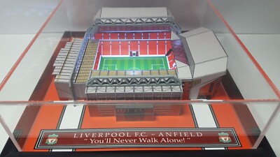 LIVERPOOL ANFIELD STADIUM MODEL STADIUM WITH WORKING LIGHTS & PERSPEX ...