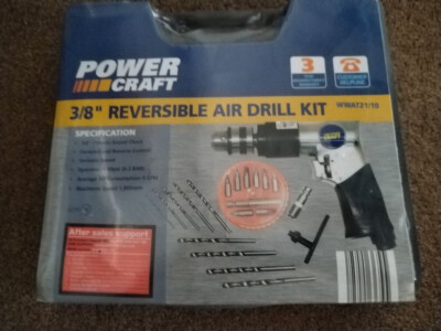 Air Drill Kit Reversible Air Power 3/8" PowerCraft | eBay UK