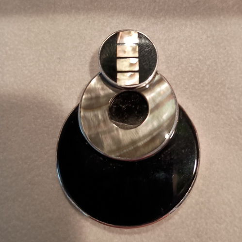 Artisan Modern Sterling Silver Sandy Baker Onyx & Mother Of Pearl ...
