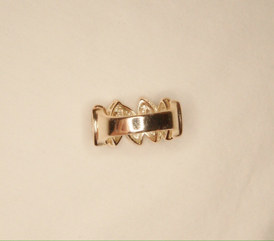 Sterling Silver Modernist Open Leaf Design Ring Size 7.5 | eBay