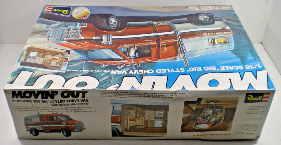 Revell Movin' Out 1/16 Scale "Big Rig" Styled Chevy Van Model Kit H ...