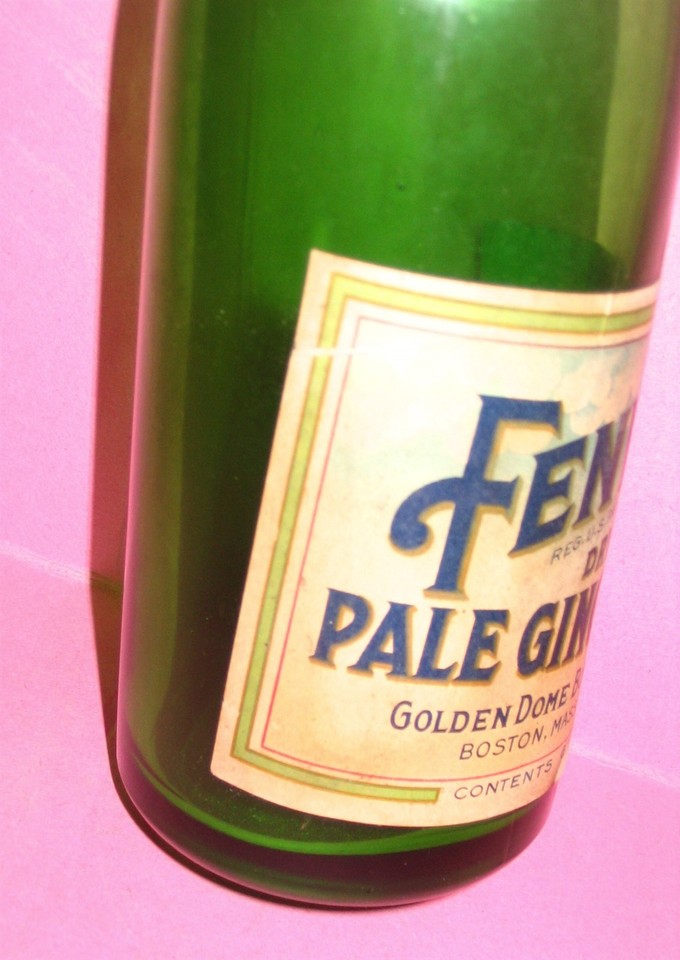 Fenway Ginger Ale 1930s Soda Bottle RARE Prohibition Era Boston Red Sox ...