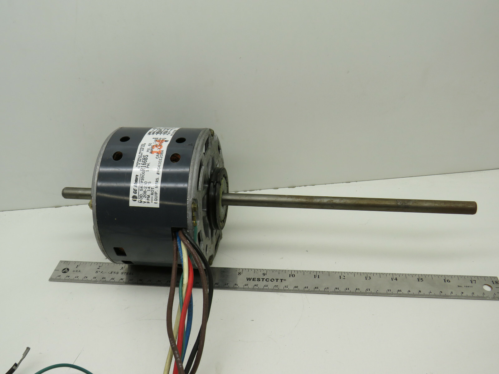 GE 5KCP39CGR166BS Blower Motor 1/4HP 1475RPM 208/230V 1PH 1.60AMP 60Hz ...