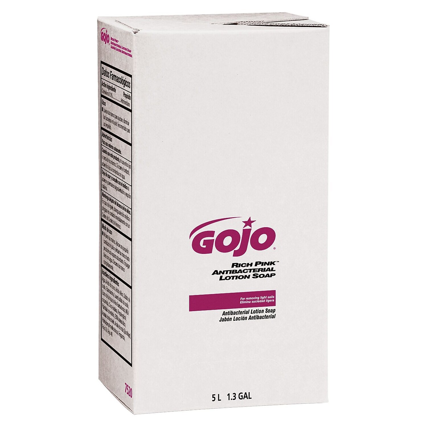GOJO 7520 Rich Pink Antibacterial Lotion Soap Refill 5000ml Floral ...