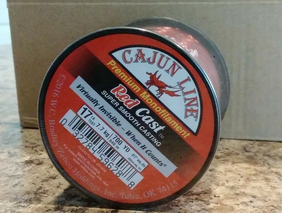 Red Fishing Line 17 lb. test Lot of 1 700yd Cajun Low Vis | eBay