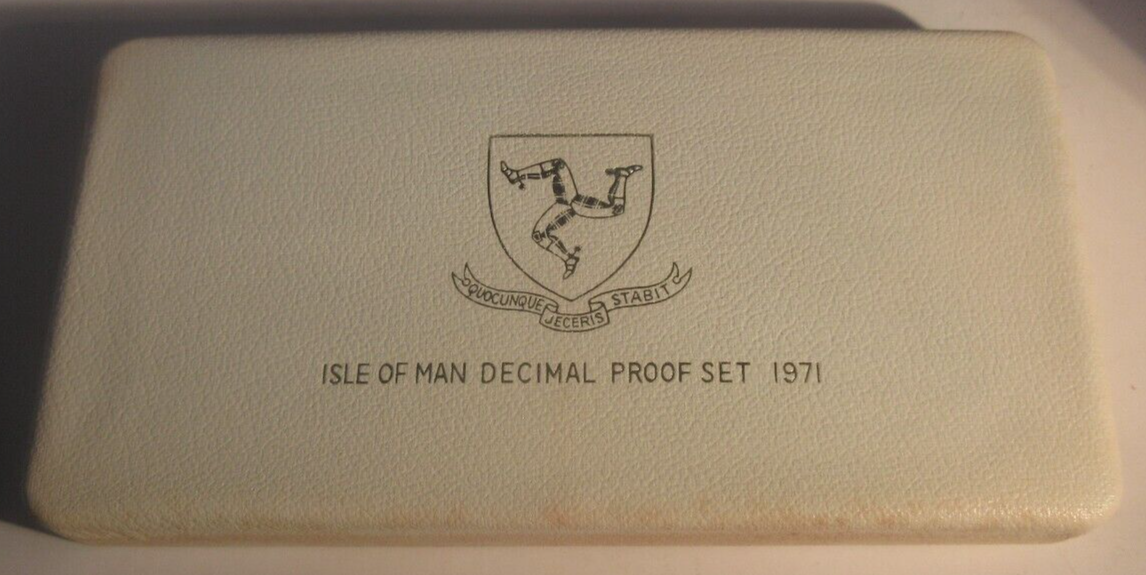 1971 Isle of Man Decimal Proof 6 Coin Set Sealed in Original Royal Mint ...