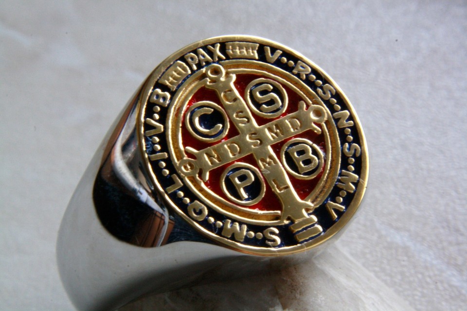 Benedikt Kreuz Benediktussegen Benediktus Medal Vatican Seal Ring / 409 ...