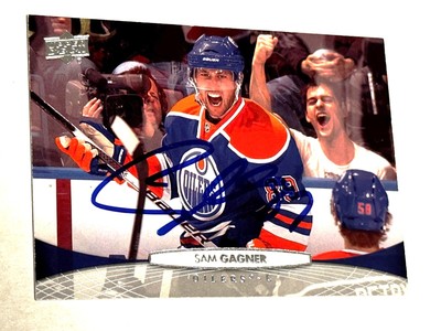 Autographed 2011-12 Upper Deck Base #128 Sam Gagner - Edmonton Oilers ...