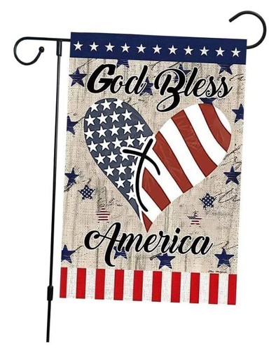 Original July 4th Independence Day Love Summer american Flag Garden ...