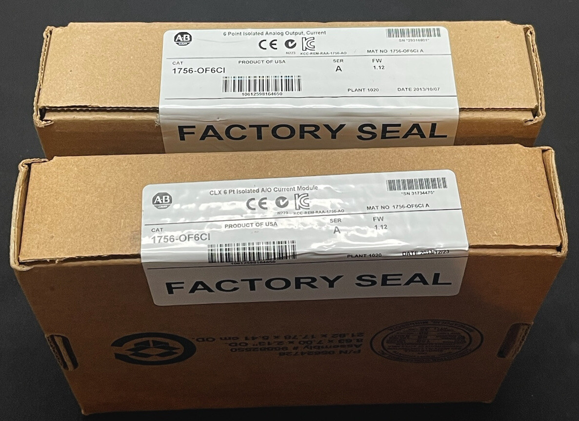 New ALLEN BRADLEY 1756-OF6CI /A ANALOG ISOLATED OUTPUT MODULE Sealed ...