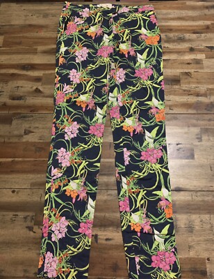 Kenji Floral Straight Pants Size 8 Excellent Condition | eBay Australia