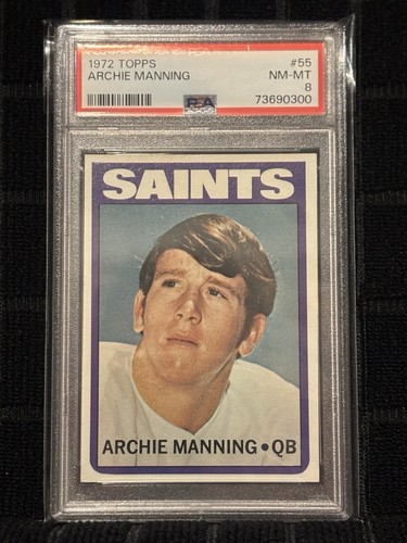 1972 Topps #55 Archie Manning Rookie RC PSA 8 NM-MT Saints Pro Bowl | eBay