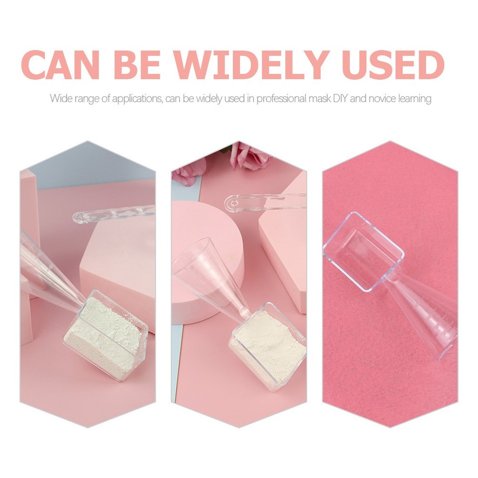 Mask Bowl with Spoon Plastic Face Practical Scoop Powder Measuring ...