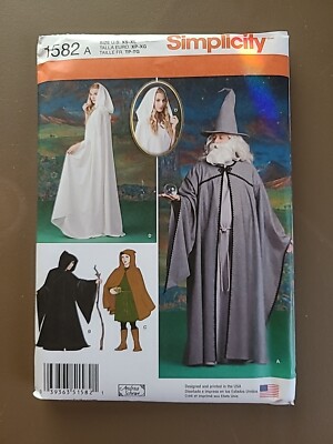 Cape Tunic Hat Costume size XS-XL Simplicity 1582 Sewing Pattern * | eBay