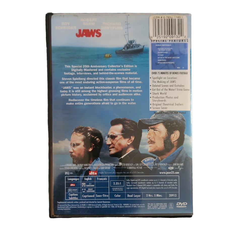 Jaws (DVD, 2000, Anniversary Collectors Edition) 25192004025| eBay