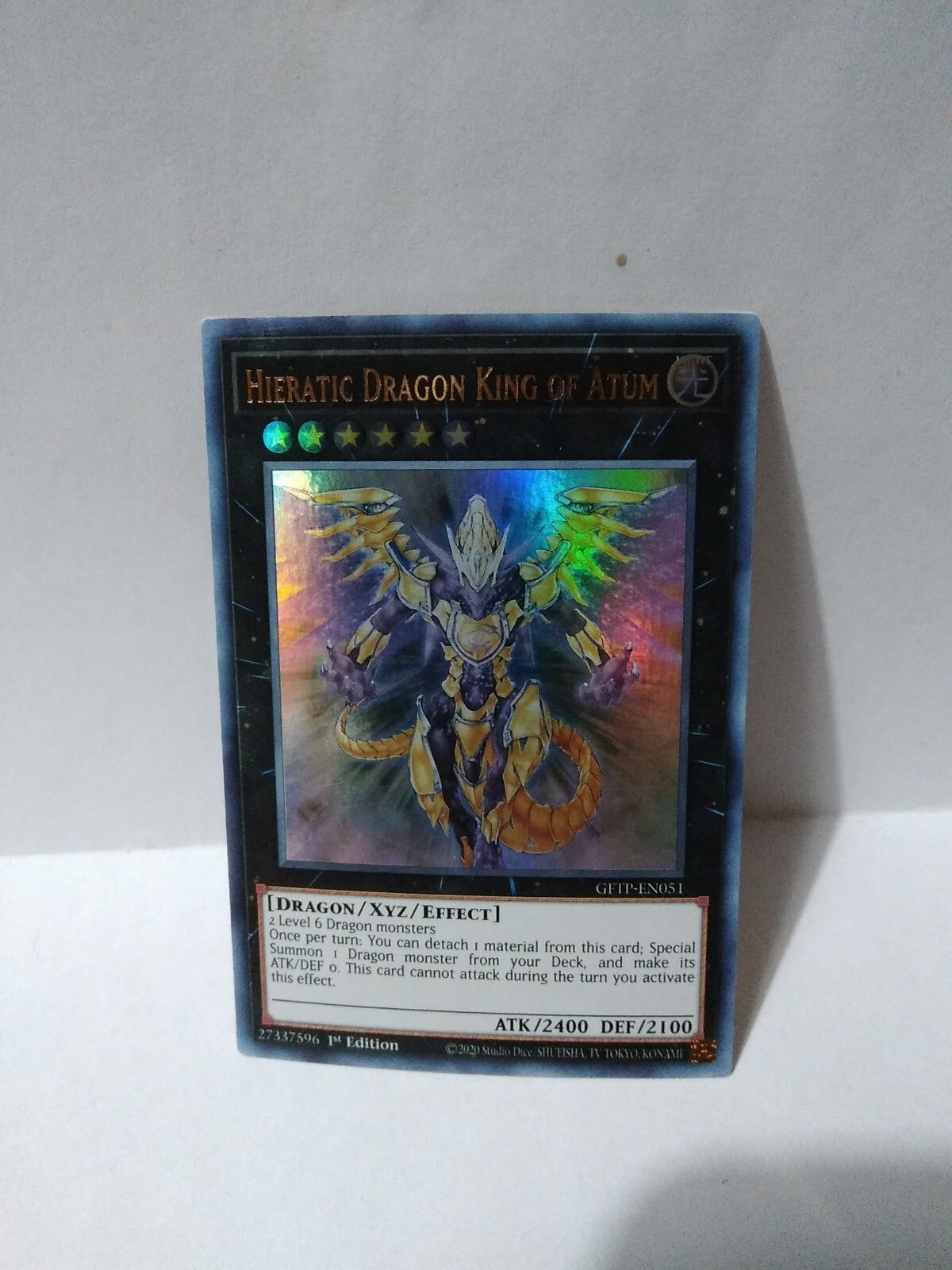 Yugioh Hieratic Dragon King of Atum GFTP-EN051 Ultra Rare 1st Edition ...