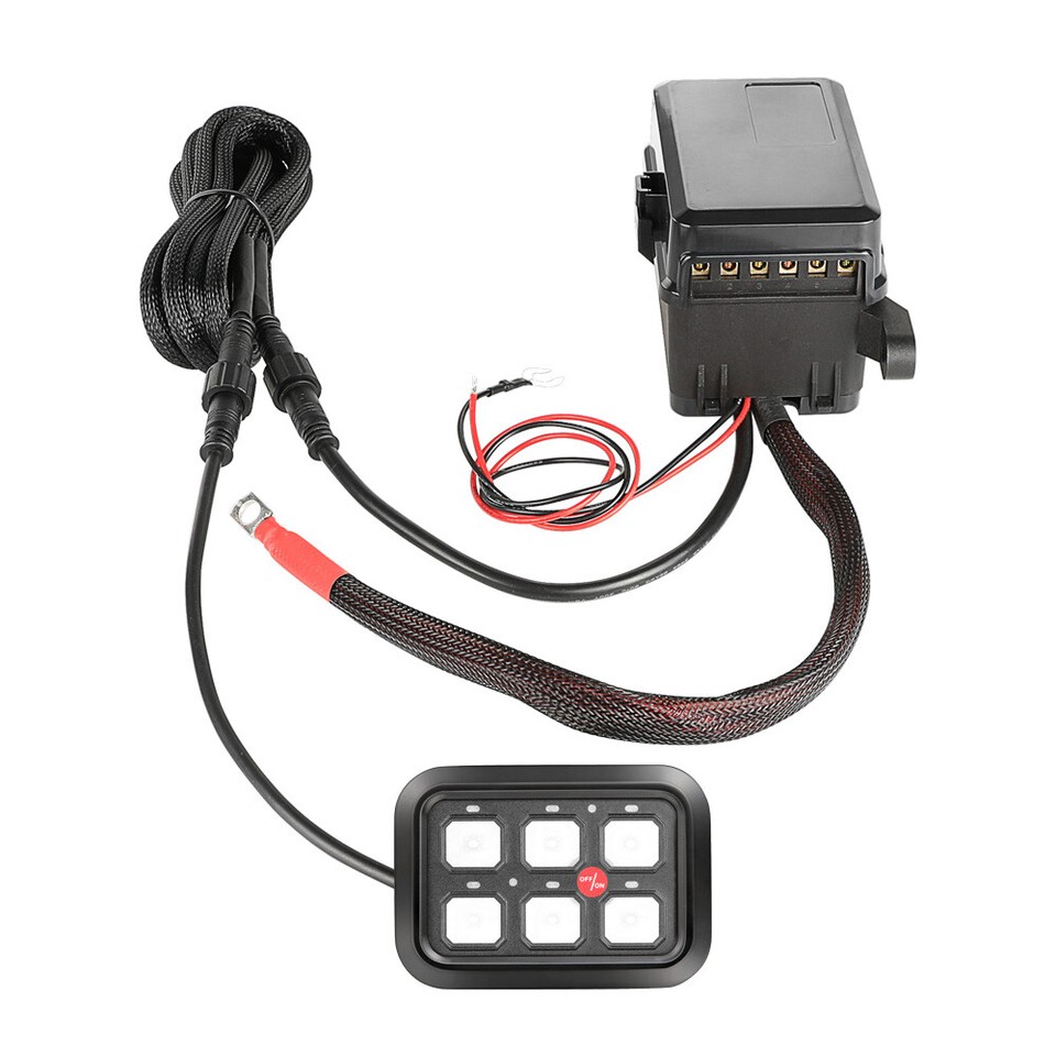 6 Gang Switch Panel Universal Circuit Control Box Button Switch Pod ...