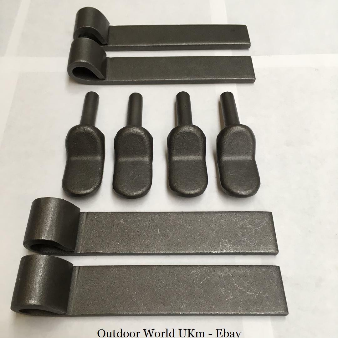 Wrought Iron Metal Weld Bolt On Tail Gate Hinges Pins Gudgeons Post ...