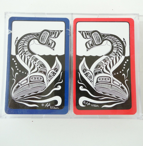 Lyle Wilson Diving Whale Playing Cards NW Coast Native Haisla Double ...