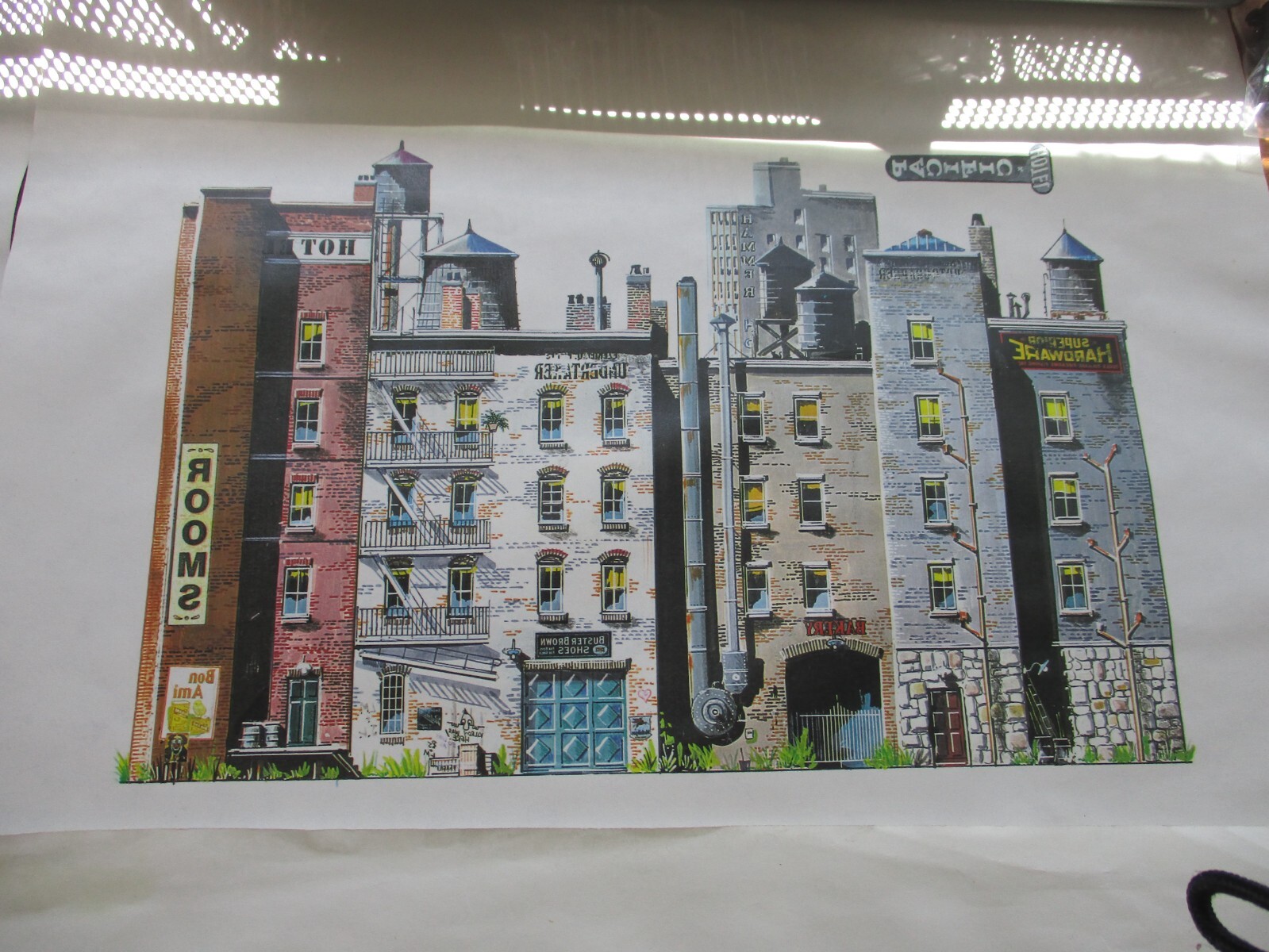 4 TRACKSIDE PAPER BACKDROP Commercial Fronts HO Scale~8 1/2" X 11" | eBay